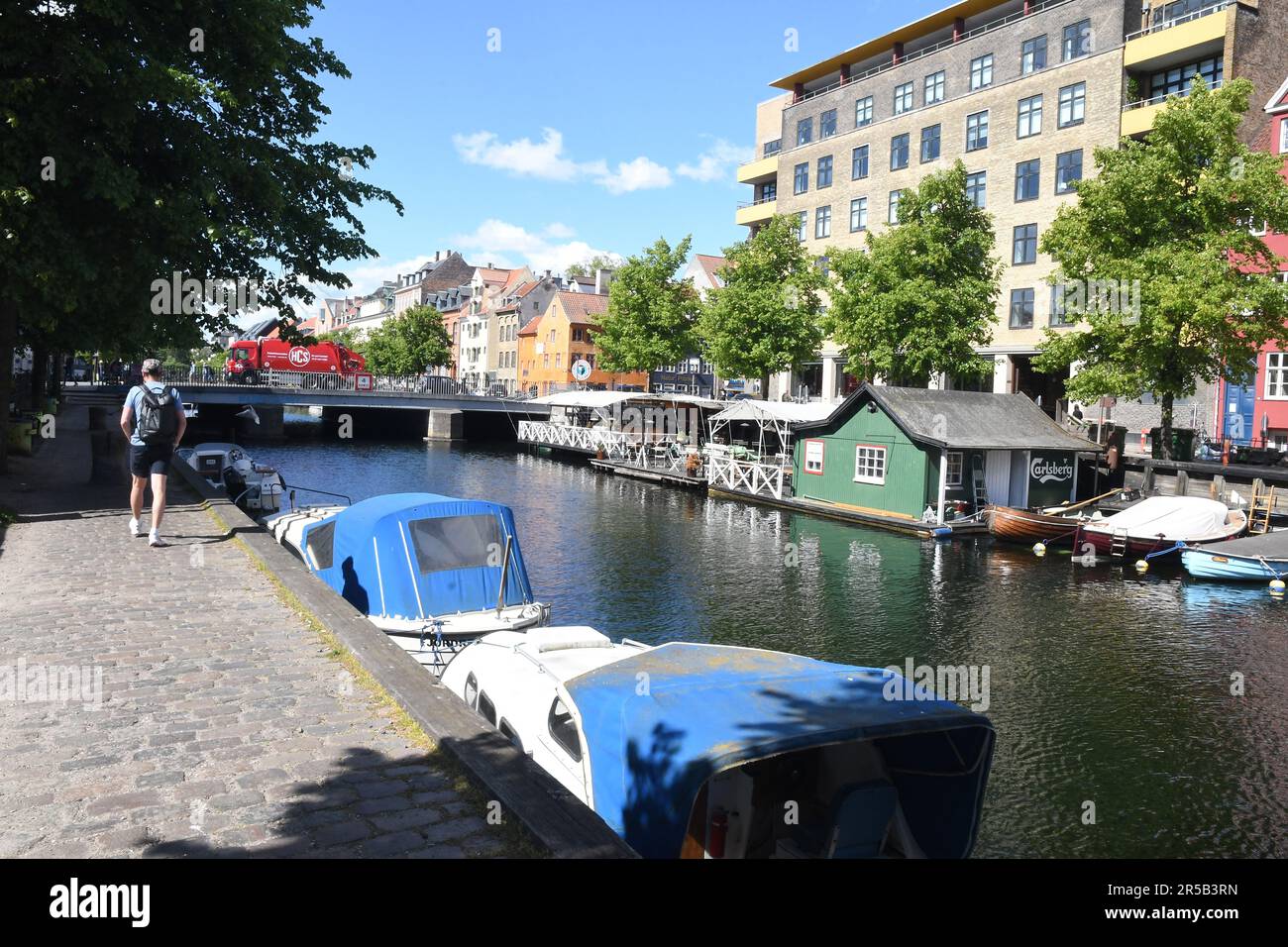 02 June 023/ Life at Christianshavn canal boat and cafe food and drink ...