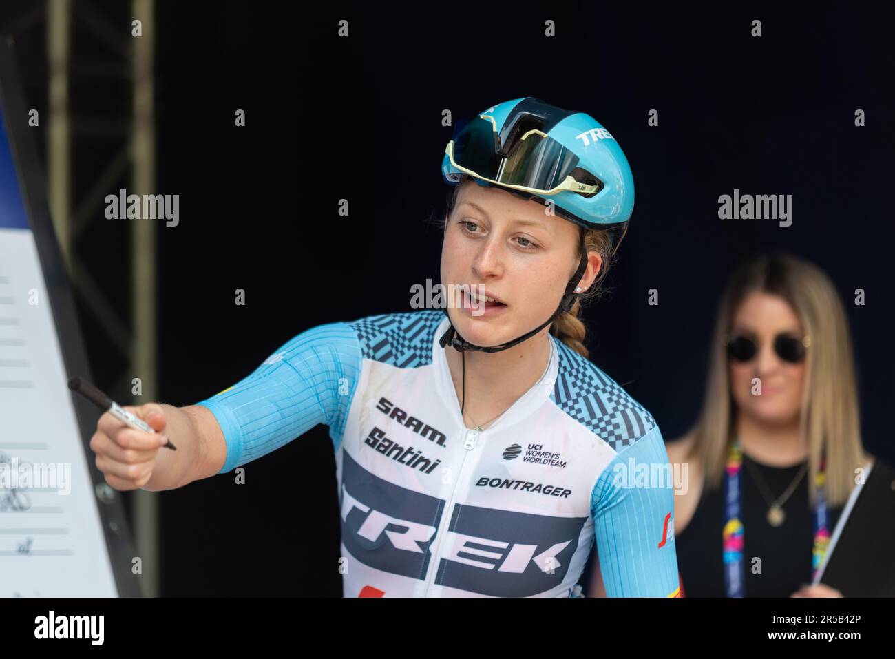 Elynor Backstedt of Trek Segafredo team rider in the Classique UCI ...