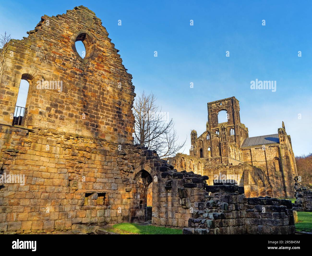 UK, Leeds, Kirkstall Abbey Ruins Stock Photo - Alamy