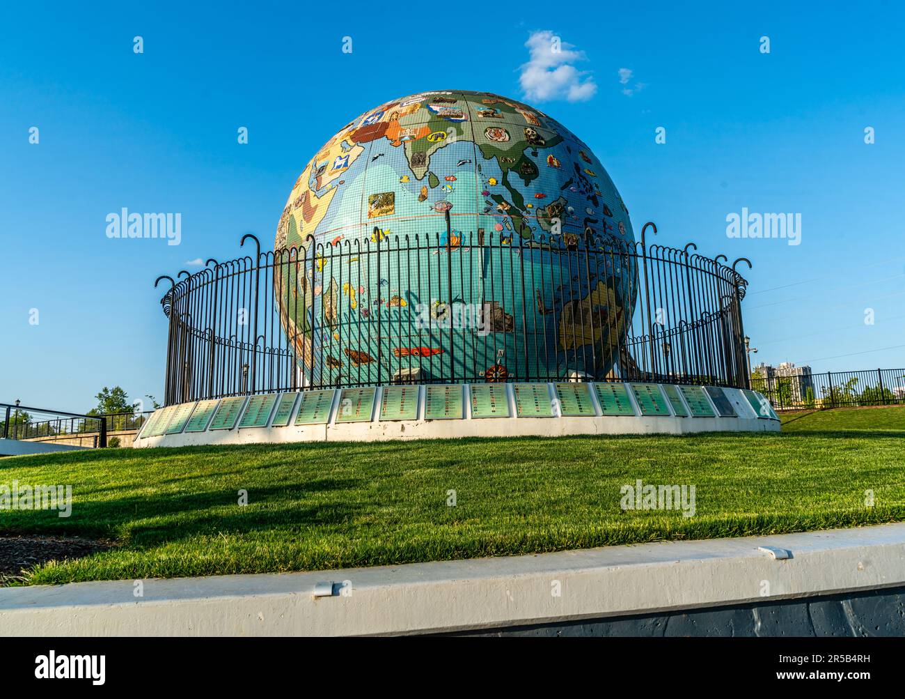 A view of the Eco-Earth Globe at Riverfront Park in Salem, Oregon Stock ...