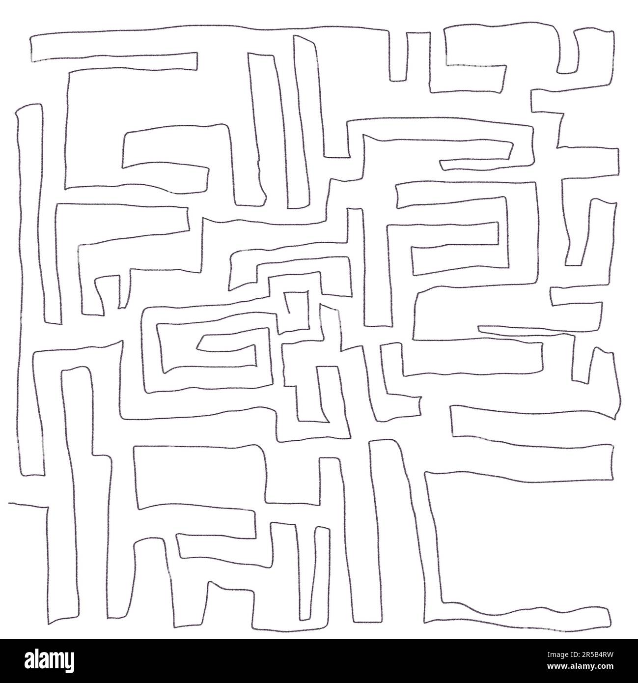 Simple labyrinth hi-res stock photography and images - Alamy