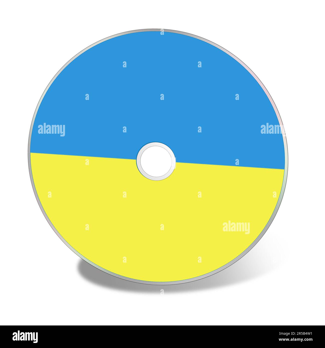CD or DVD blank template Ukrainian flag for presentation layouts and ...