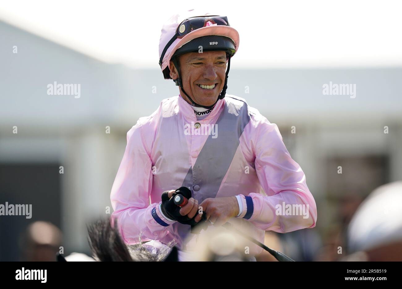 Frankie Dettori celebrates winning The Dahlbury Coronation Cup on Emily ...