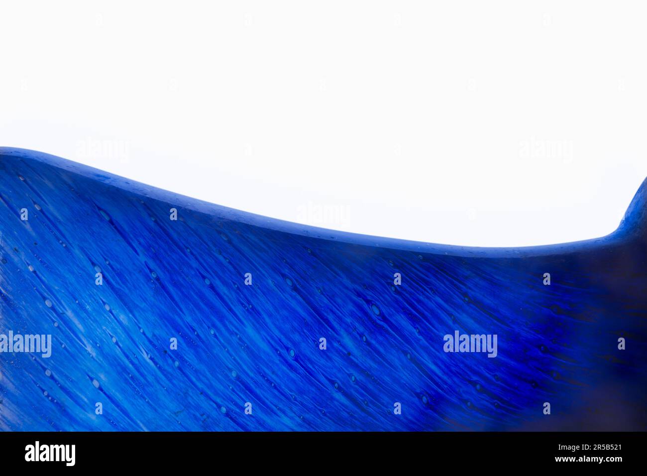 Abstract blue glass wave shape Stock Photo - Alamy