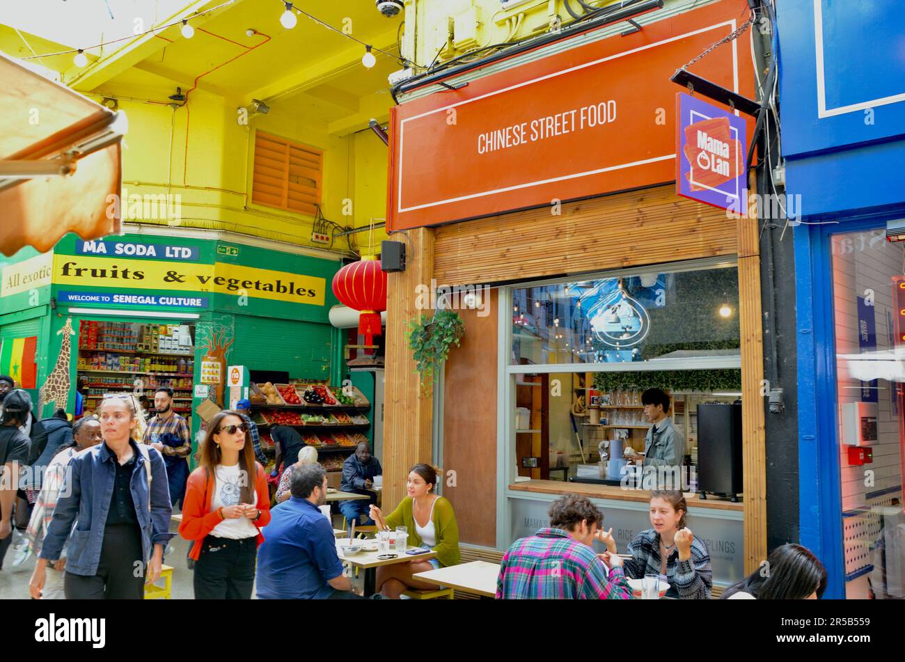 mammalian and three uncles; brixton SW9 market with stalls shops ...