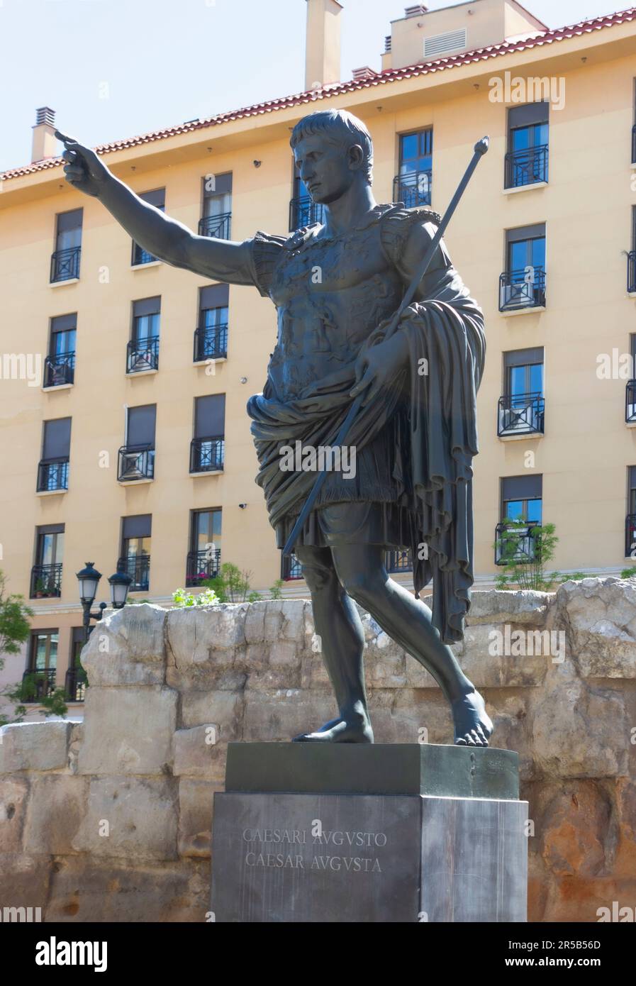 Statue of Caesar Augustus, Zaragoza, Aragon, Spain. Founder of ...