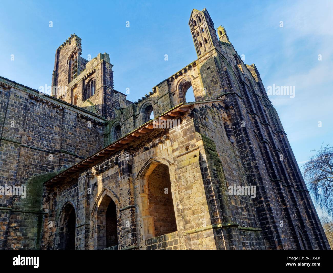 UK, Leeds, Kirkstall Abbey Ruins Stock Photo - Alamy