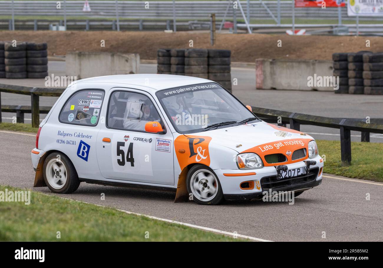 Barrie Marshall in the 2000 Nissan Micra during the 2023 Snetterton ...