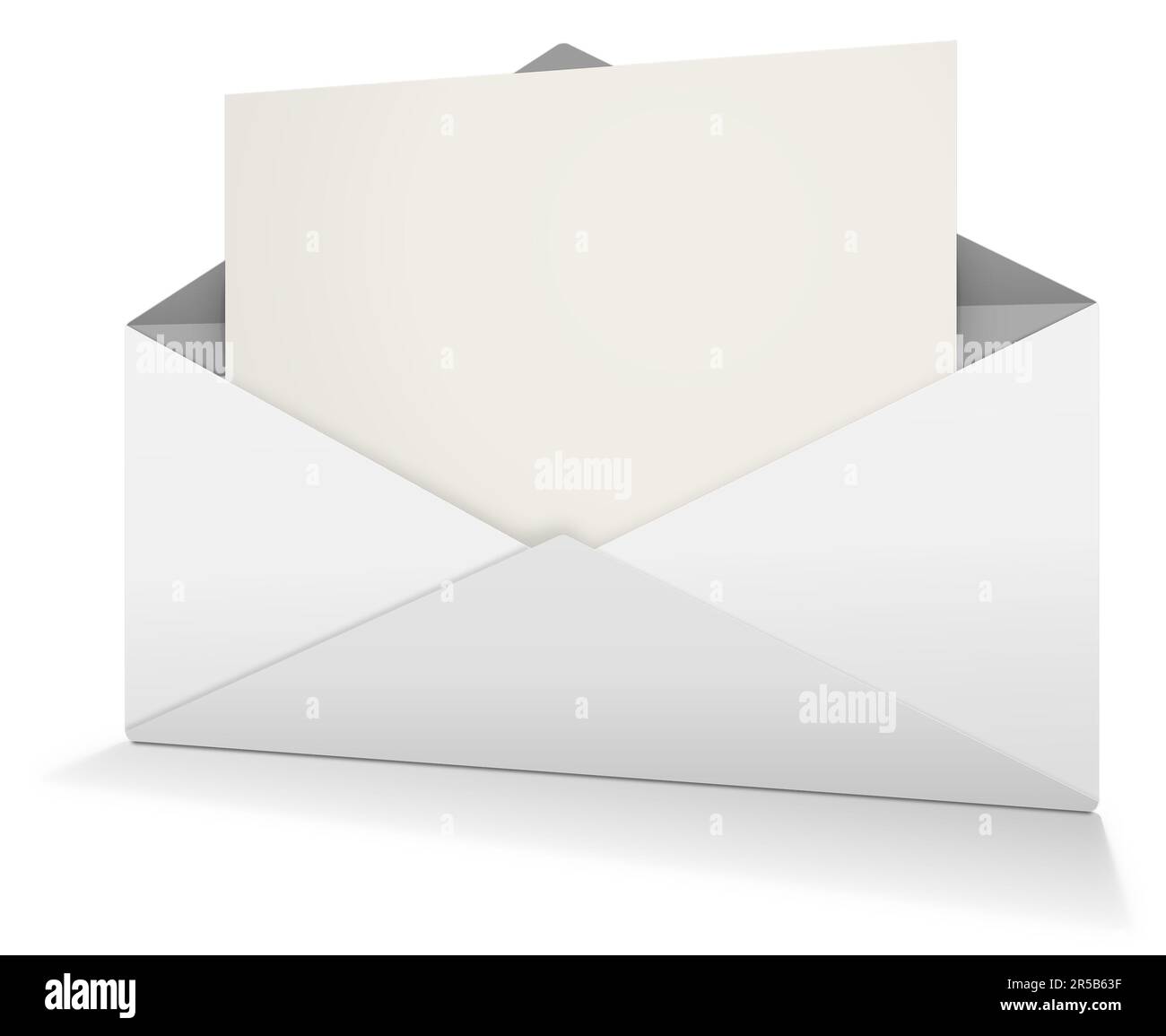 White Postal envelope blank template for presentation layouts and ...