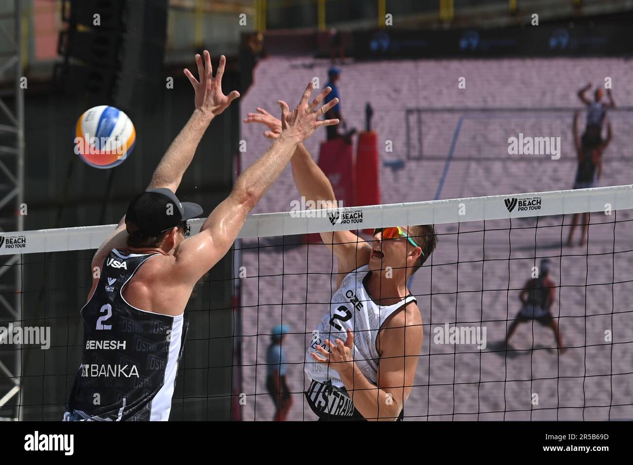 Ostrava, Czech Republic. 02nd June, 2023. L-R Andrew Benesh (USA) and ...