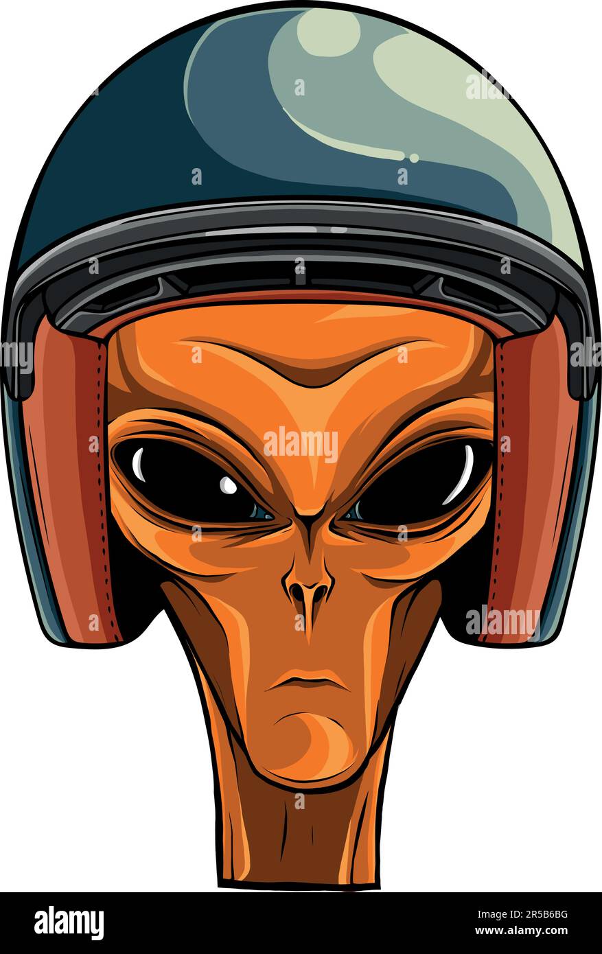 illustration of alien head with helmet Stock Vector Image & Art - Alamy