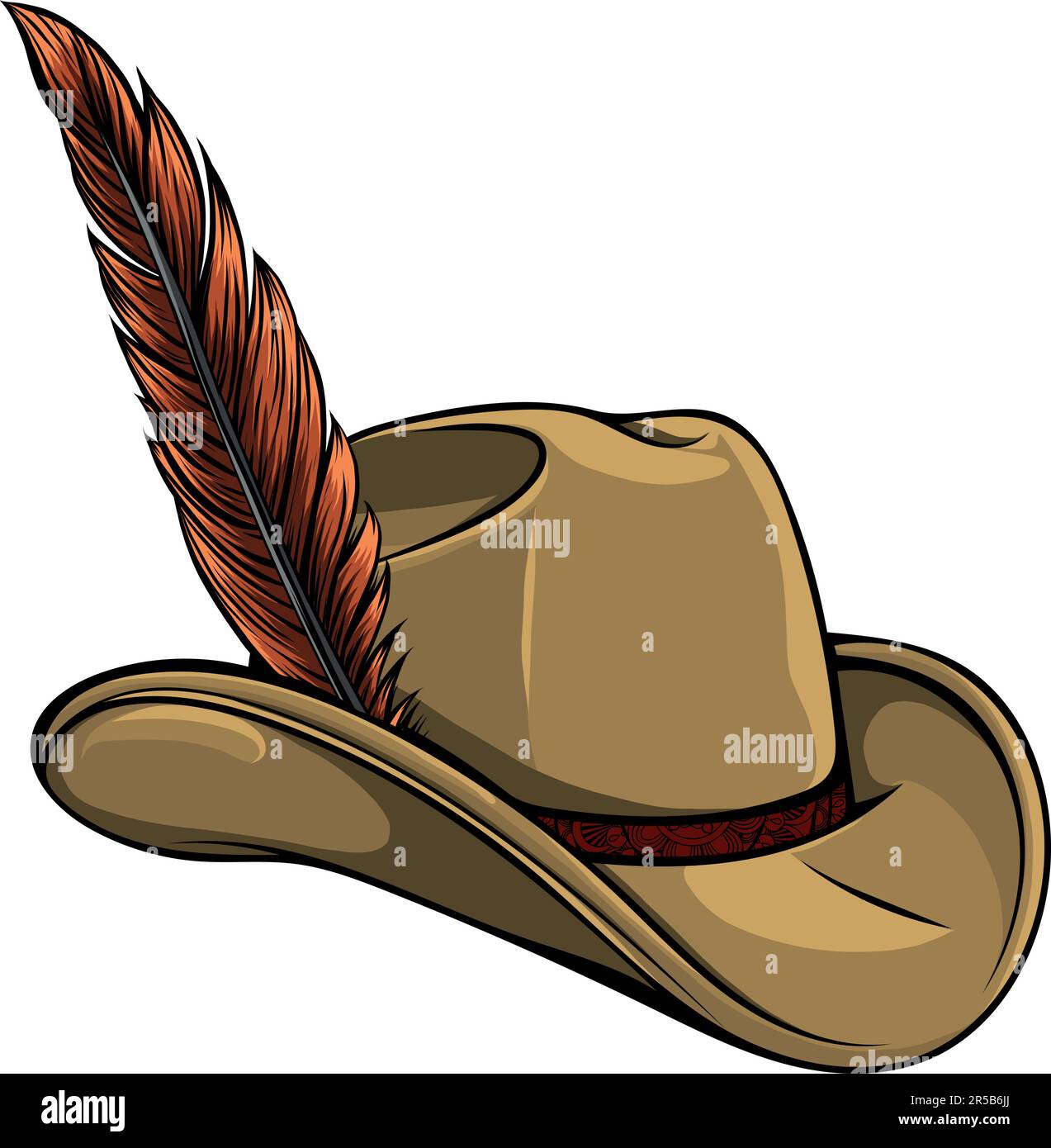 Tyrolean hat with feather. Bavarian alpine headdress. German ...