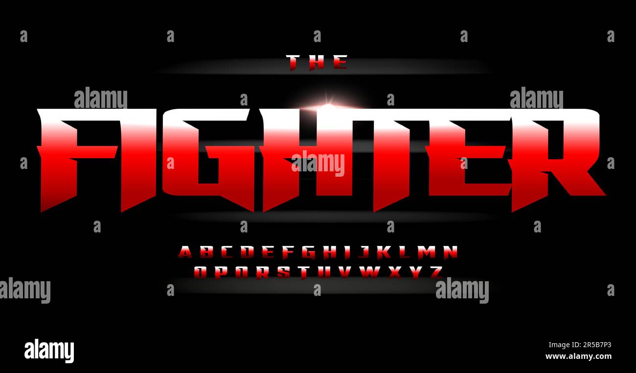 Fighter Font bold powerful typeface inspired by chivalrous knights ...