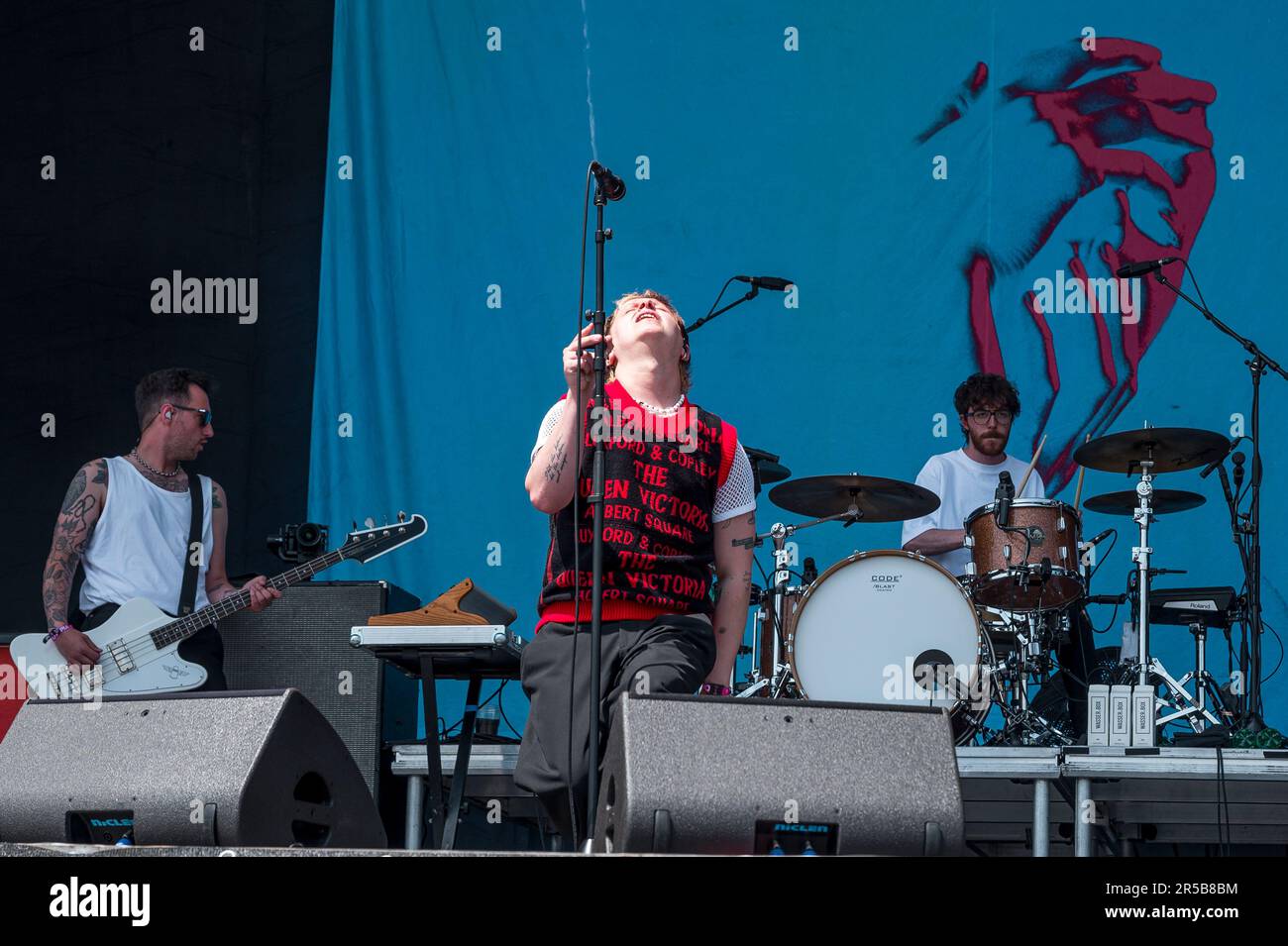Nuremberg, Germany. 02nd June, 2023. Conor Mason (singer, M) and his ...