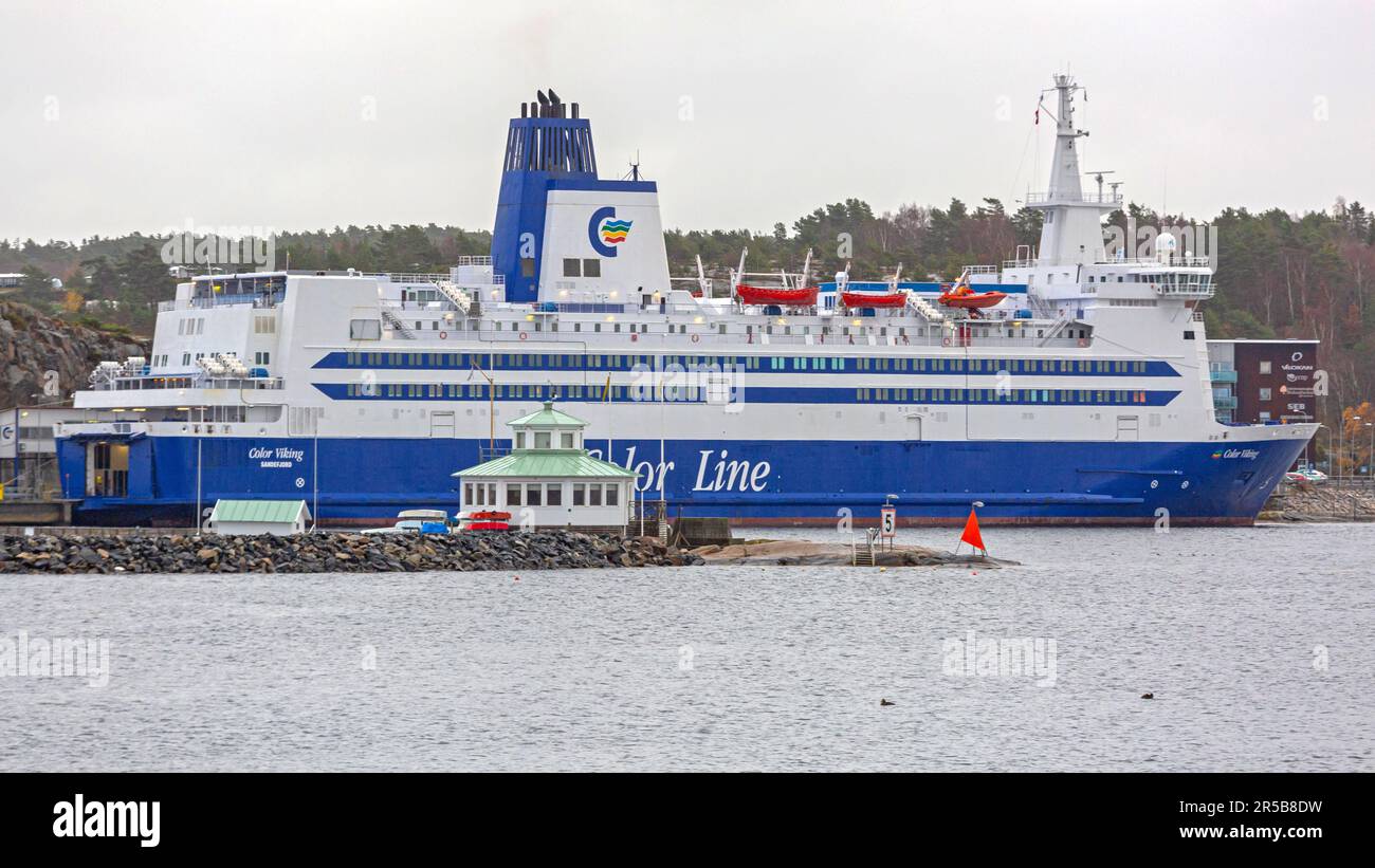 Stromstad, Sweden - November 1, 2016: Viking Ferry Boat Color Line ...