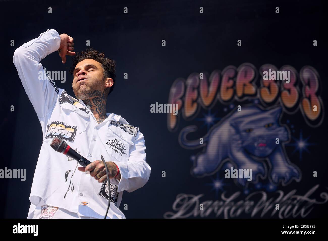 02 June 2023, Rhineland-Palatinate, Nürburg: Singer Jason Butler ...