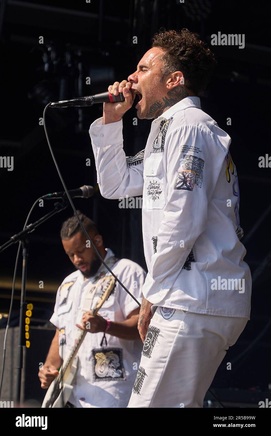 02 June 2023, Rhineland-Palatinate, Nürburg: Singer Jason Butler ...