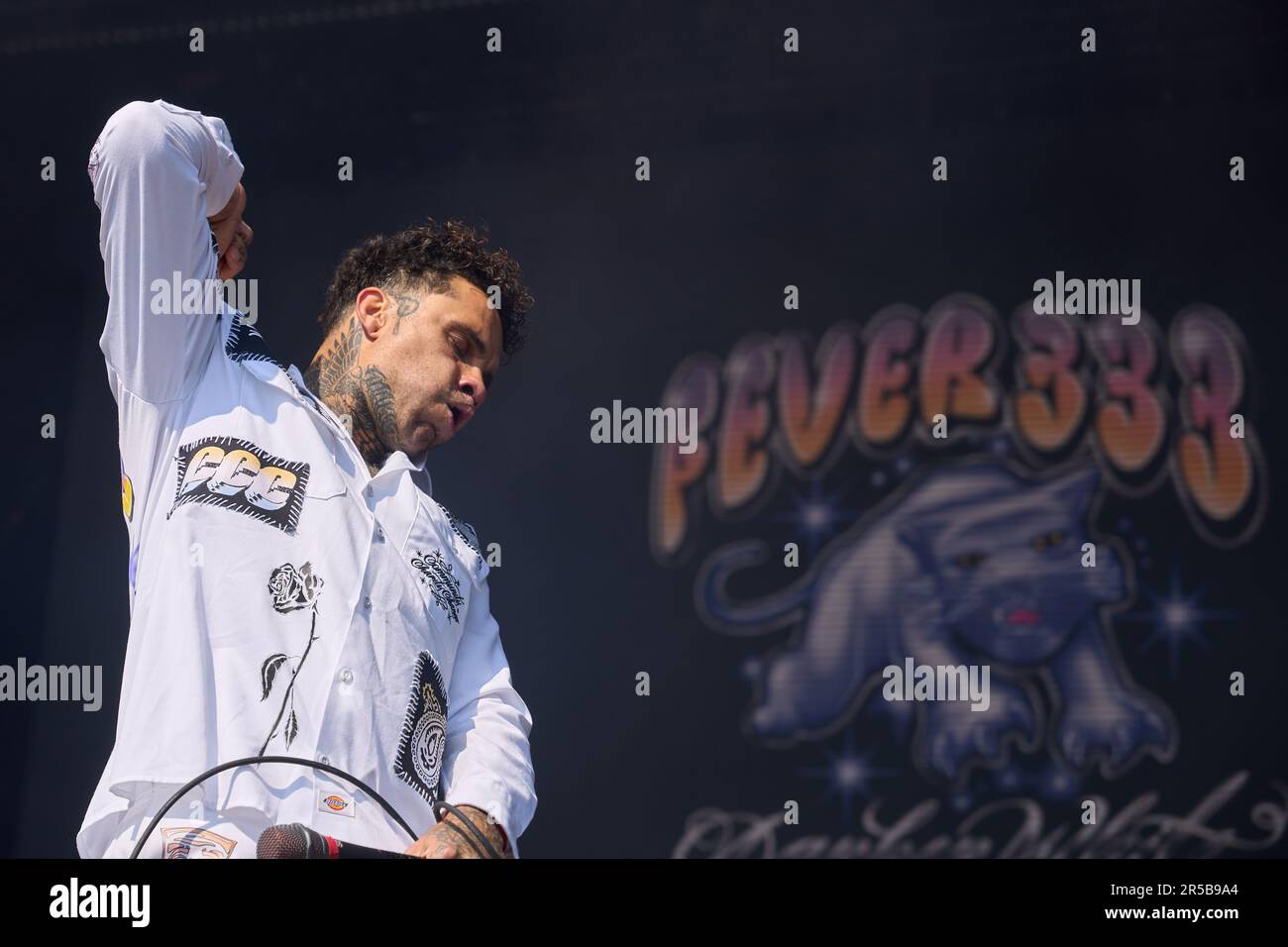 02 June 2023, Rhineland-Palatinate, Nürburg: Singer Jason Butler ...