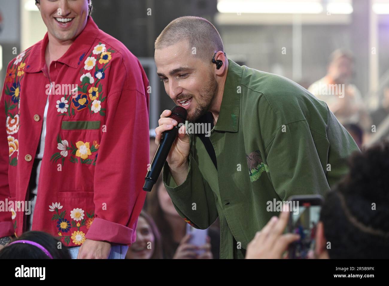 (L-R) James Maslow and Carlos PenaVega of Big Time Rush perform on NBC ...
