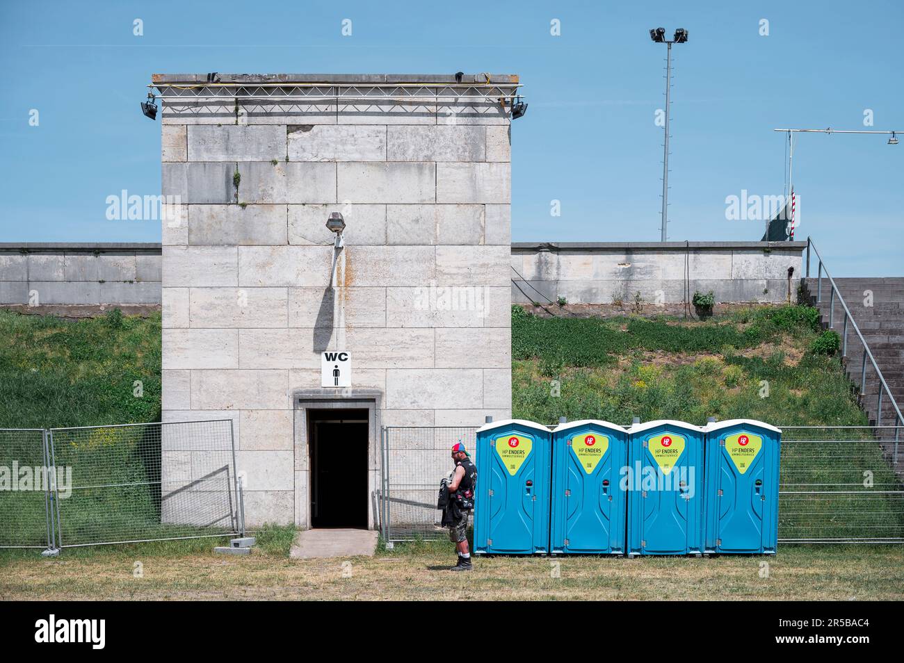 Nuremberg, Germany. 02nd June, 2023. Mobile toilet cabins stand on the ...