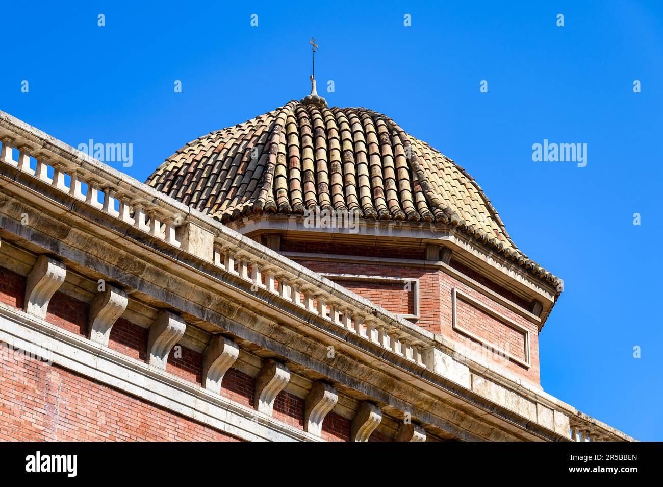 Cupola in vintage church and architecture feature in Valencia, Spain ...