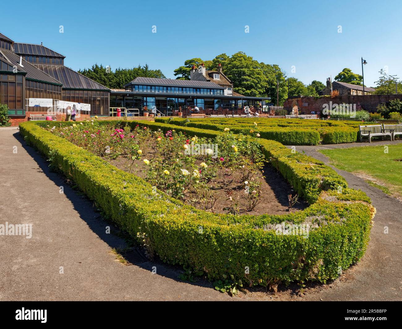 UK, West Yorkshire, Leeds, Roundhay Park, Coronation Gardens, Tropical ...