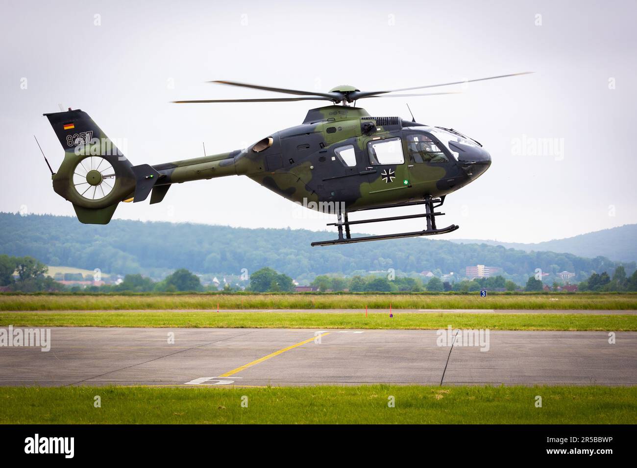 01 June 2023, Lower Saxony, Bückeburg: An "Airbus Helicopters H135 ...