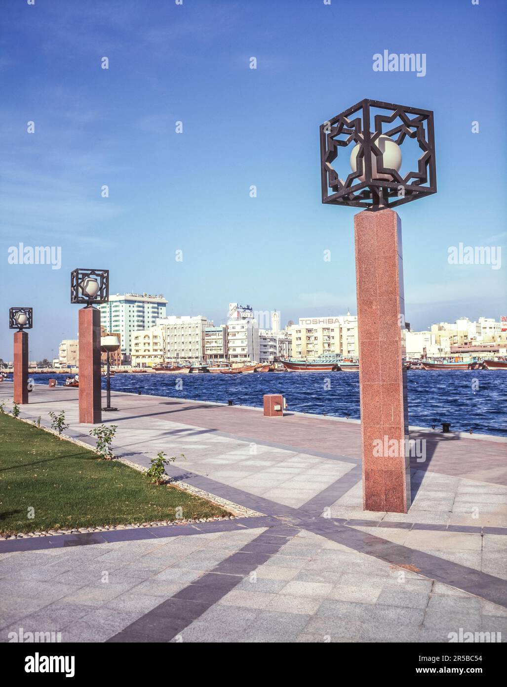 The image is of Dubai Creek water way from the Rulers Palace buildings ...