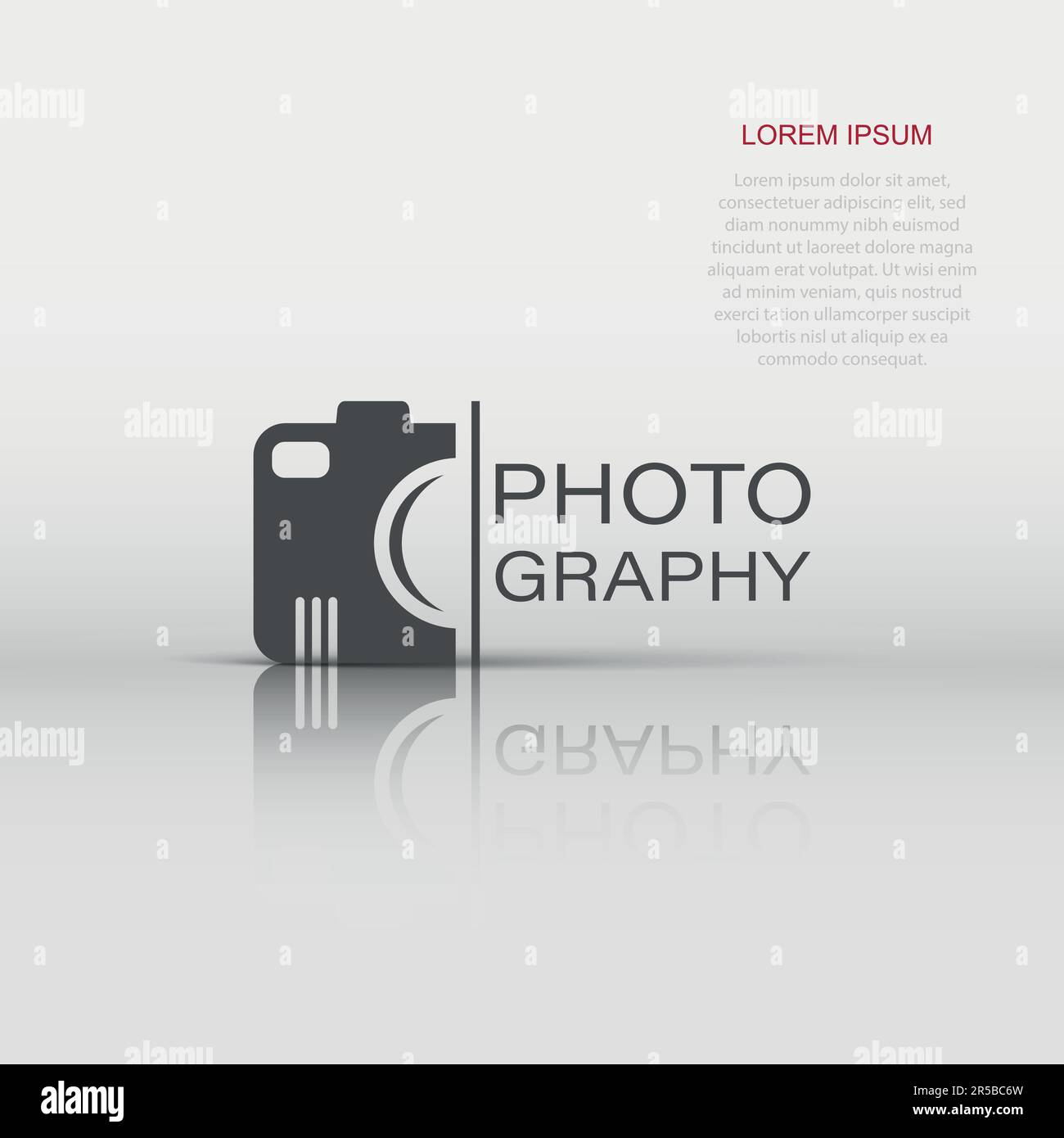 Camera device sign icon in flat style. Photography vector illustration ...