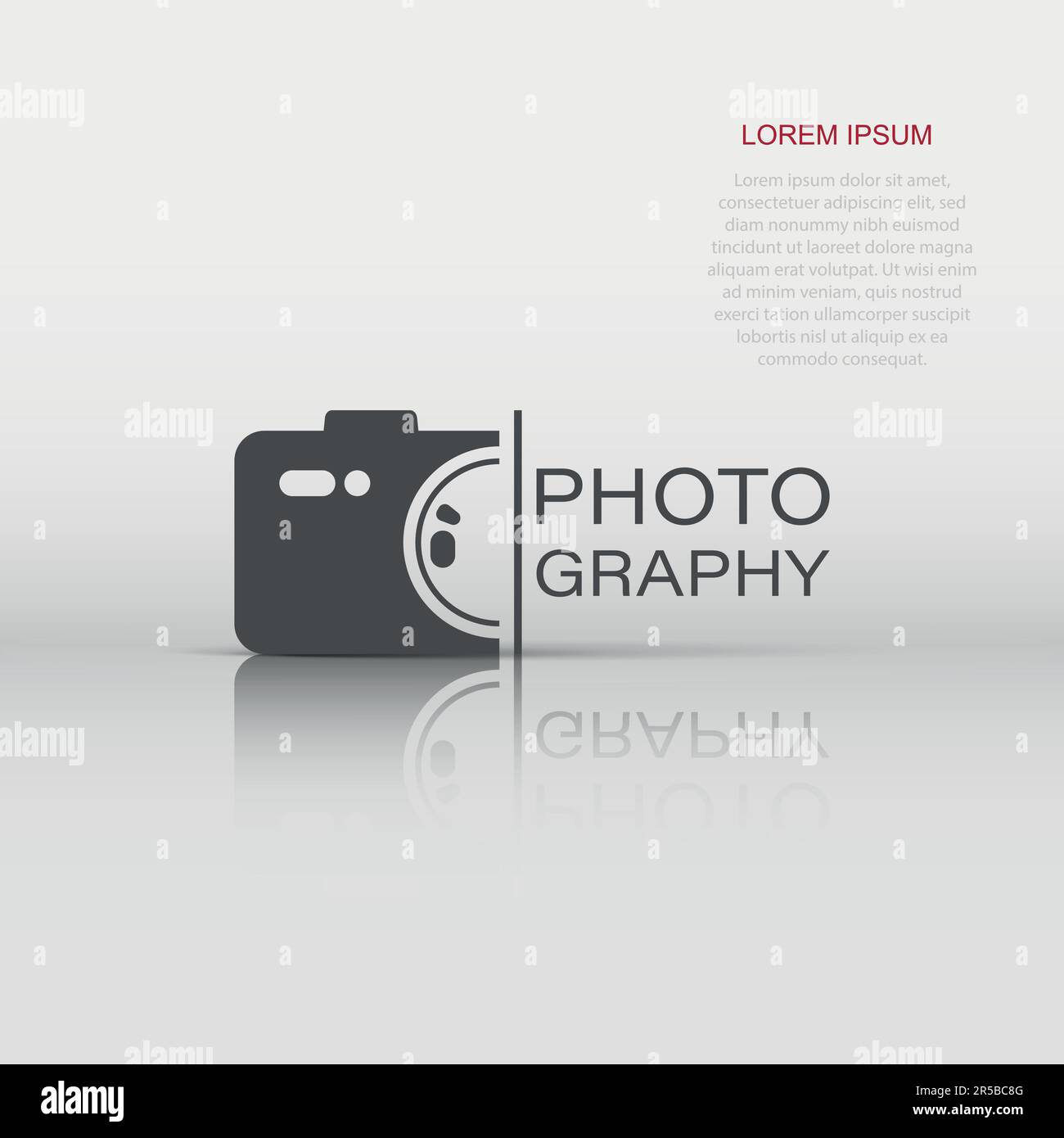 Camera device sign icon in flat style. Photography vector illustration ...