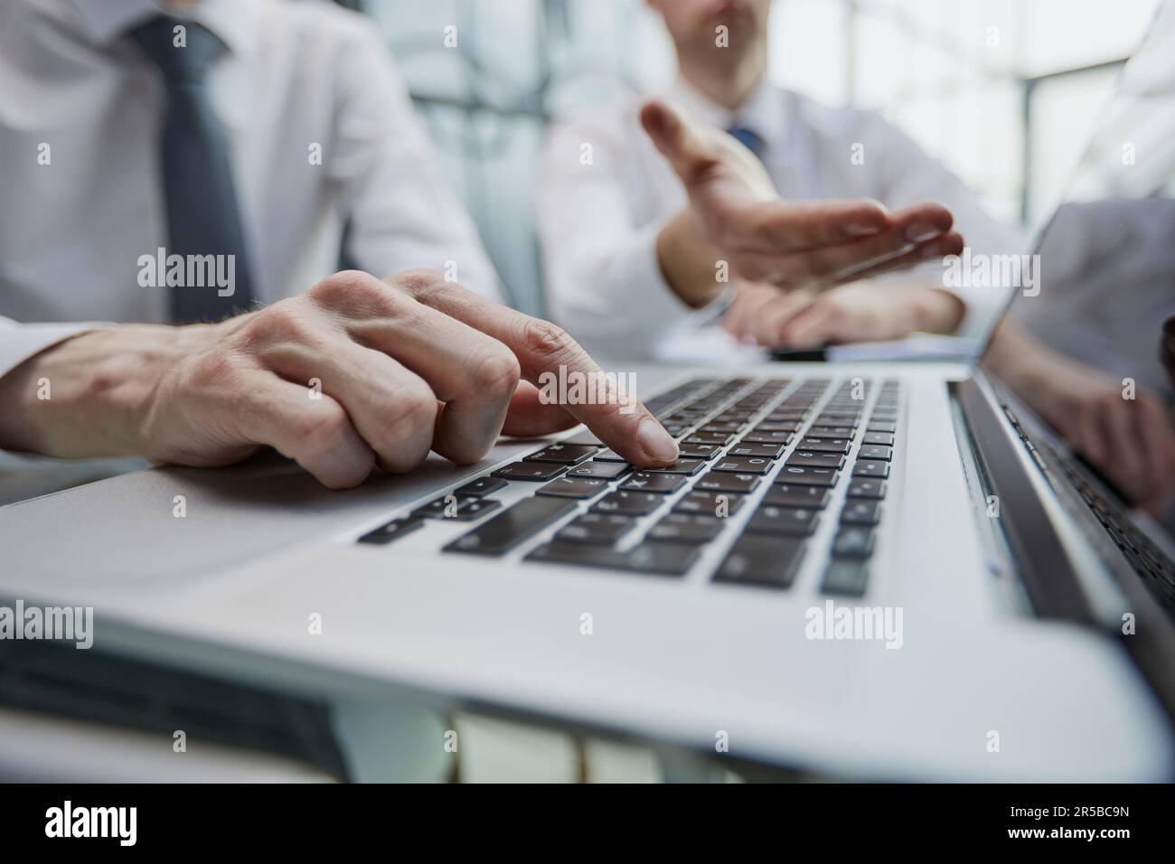 Male hands or men office worker typing on the keyboard Stock Photo - Alamy