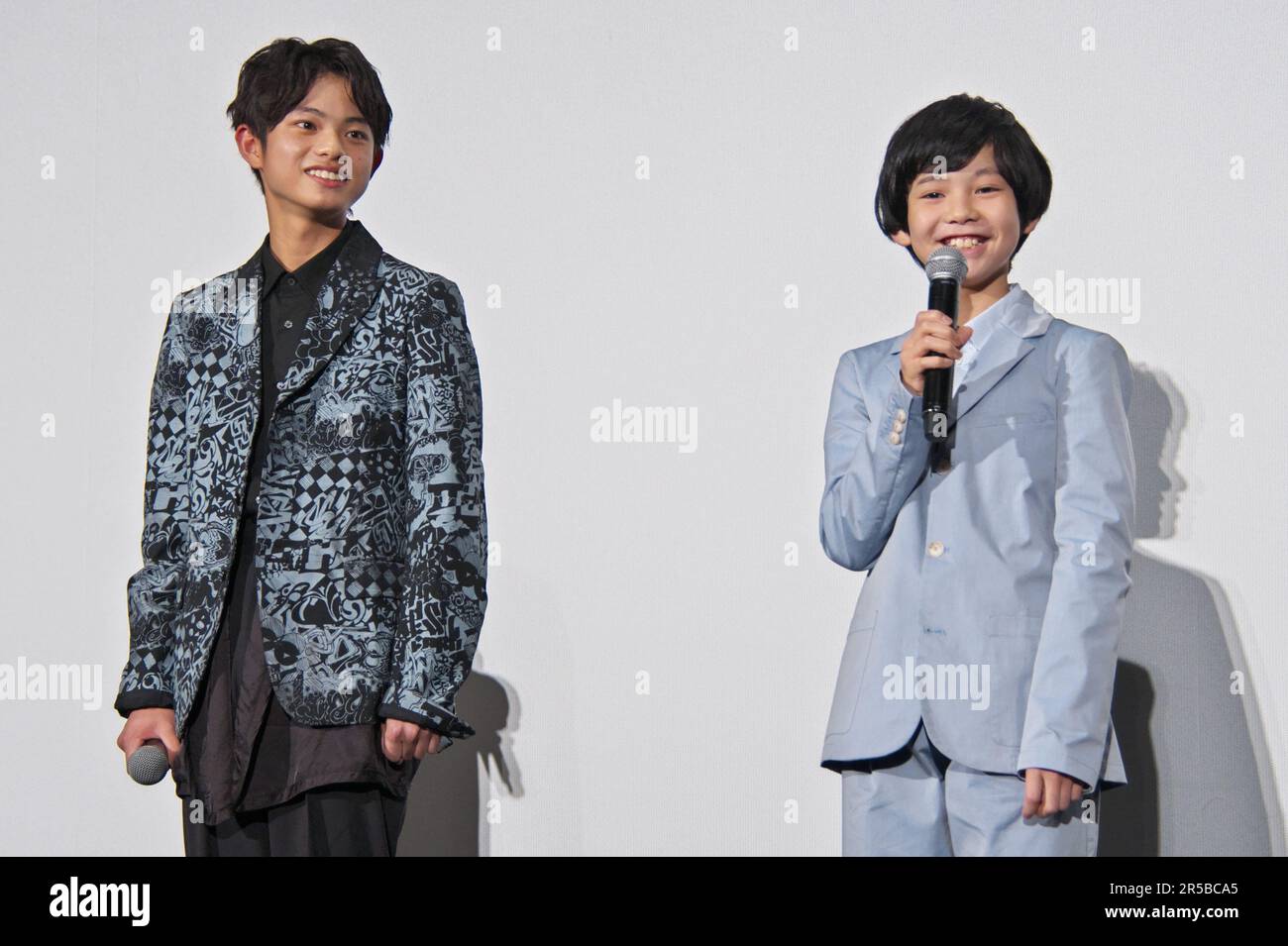 Tokyo, Japan. 02nd June, 2023. Actor Soya Kurokawa(L) and Hinata ...