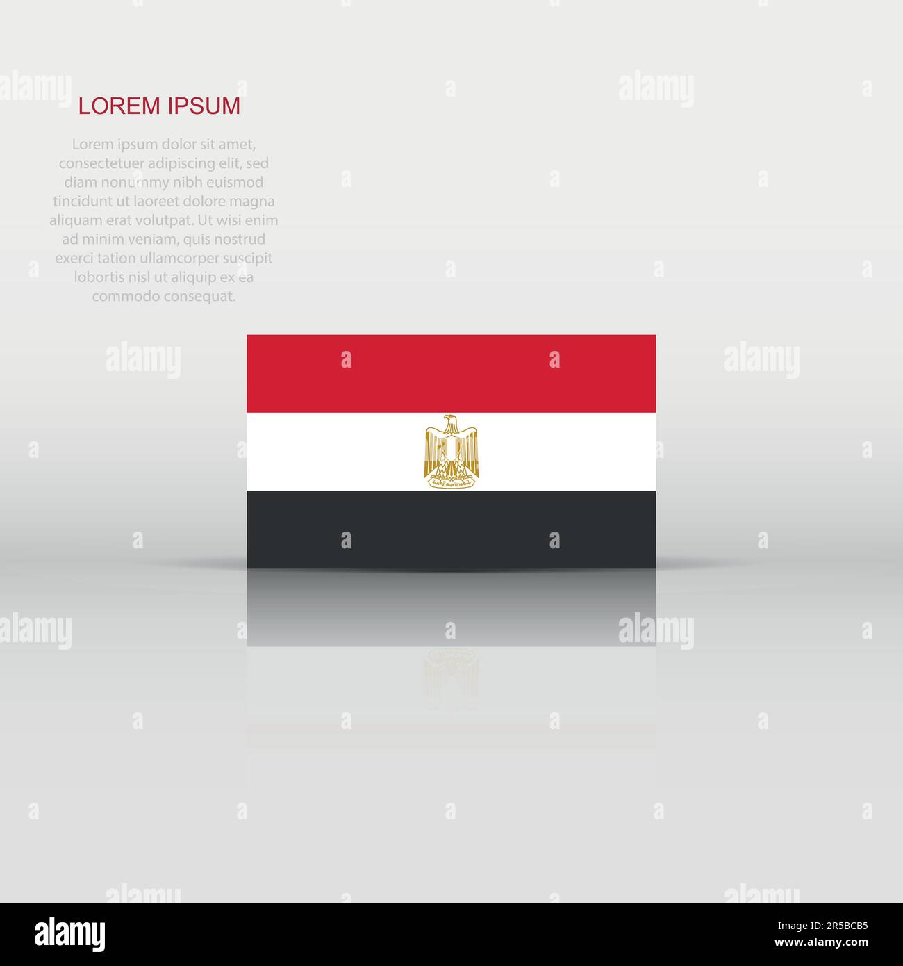 Egypt flag icon in flat style. National sign vector illustration ...