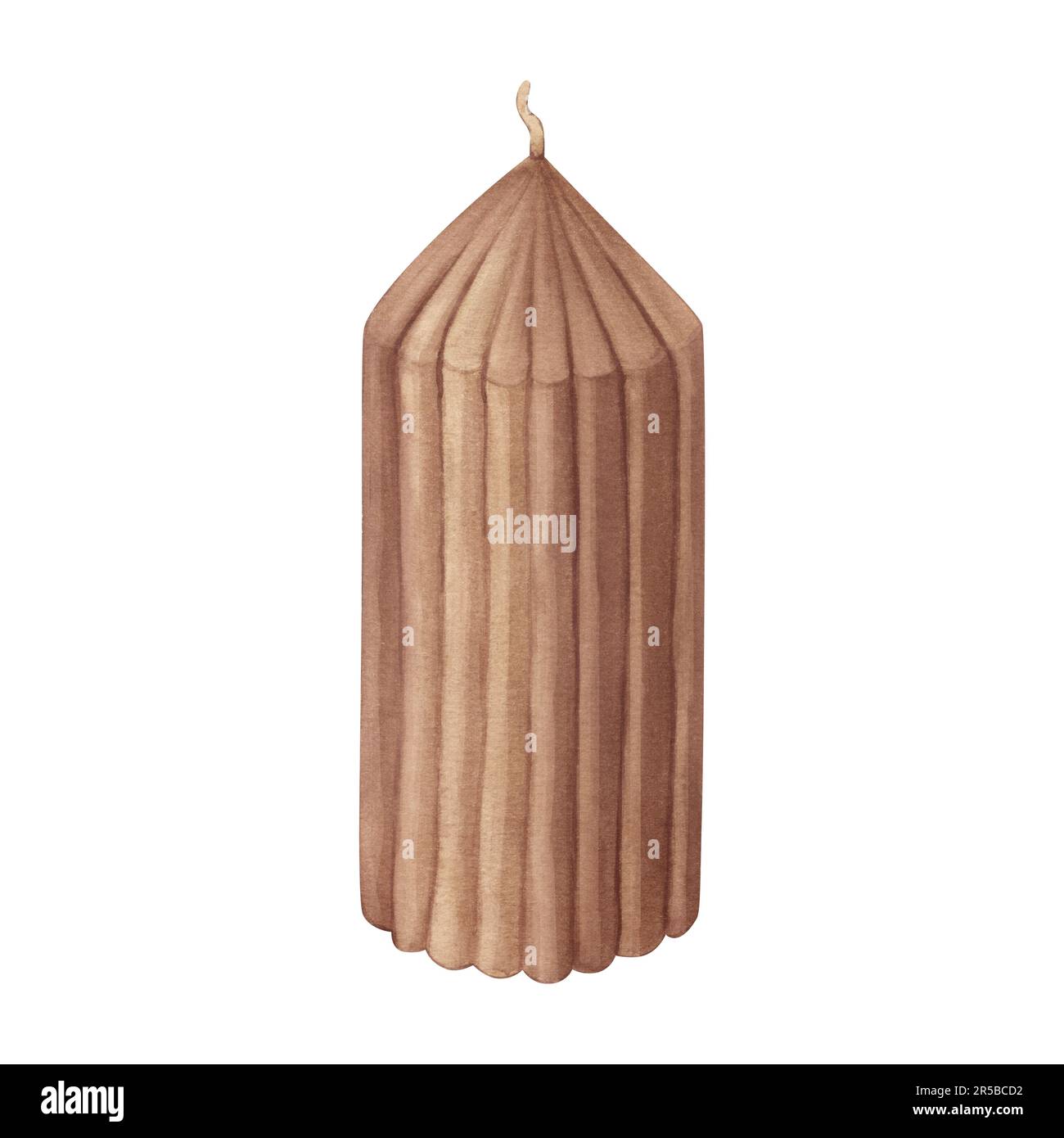 Watercolor modern scented candle shape column pillar candle made of soy ...