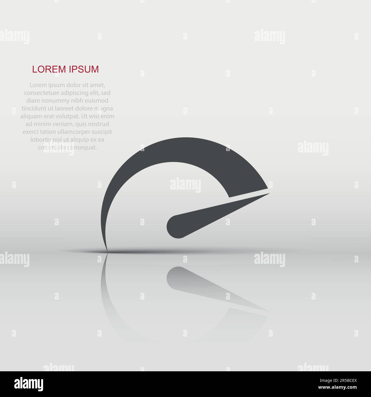 Speedometer level sign icon in flat style. Accelerate vector ...