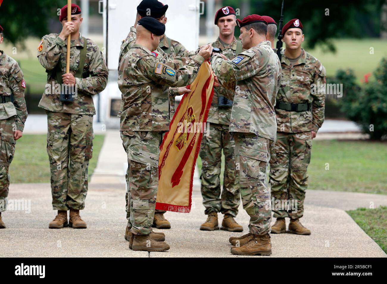 Lt. Gen. Christopher T. Donahue, front right, takes part of the Casing ...