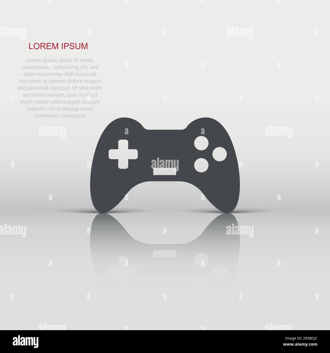 Joystick sign icon in flat style. Gamepad vector illustration on white ...