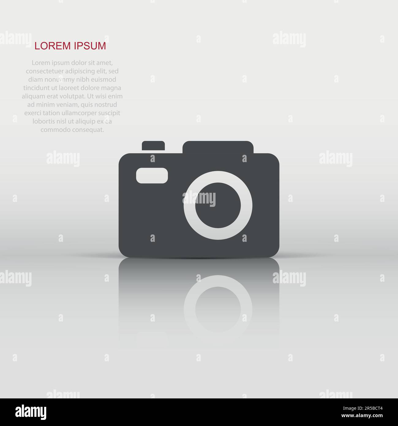 Camera device sign icon in flat style. Photography vector illustration ...