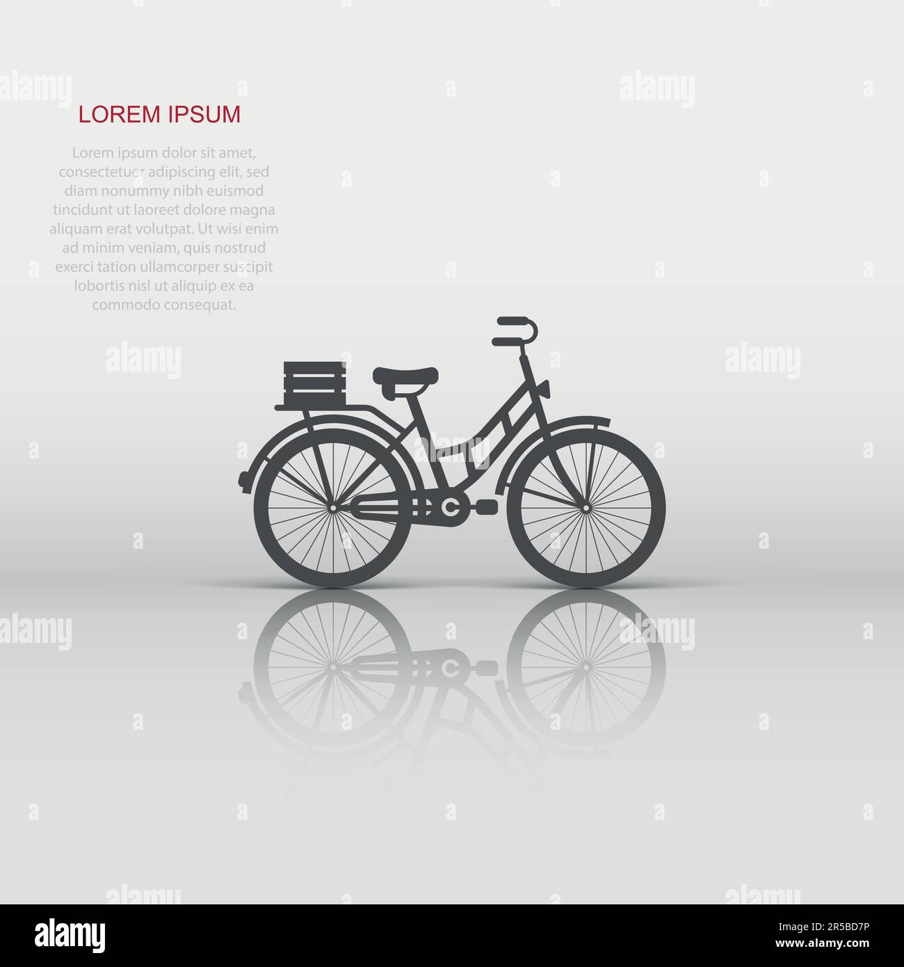 Bicycle sign icon in flat style. Bike vector illustration on white ...