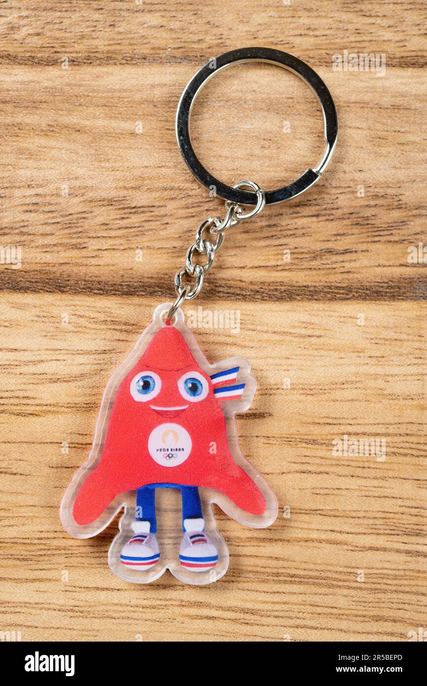 ZHONGSHAN China-June 2,2023:Paris Olympic Games 2024 mascot the Phryges ...