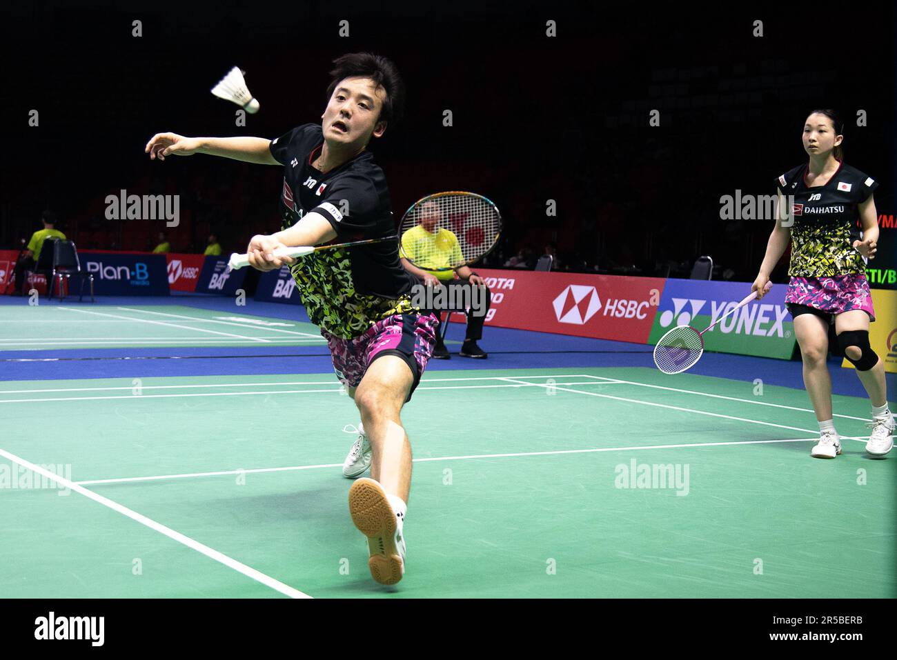Bangkok, Thailand. 02nd June, 2023. Yuki Kaneko (L) and Misaki Matsutomo (R) of Japan play ...