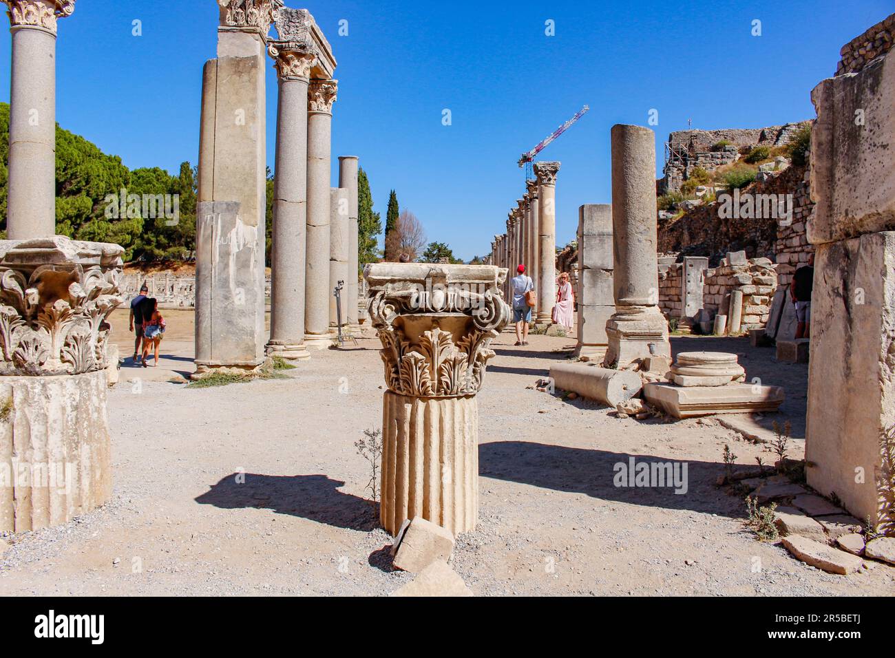Ancient library of Celsus in Ephesus in Turkey. Ancient architectural ...