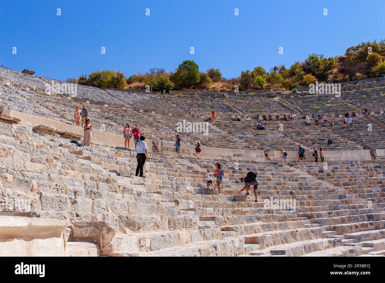 Ancient library of Celsus in Ephesus in Turkey. Ancient architectural ...