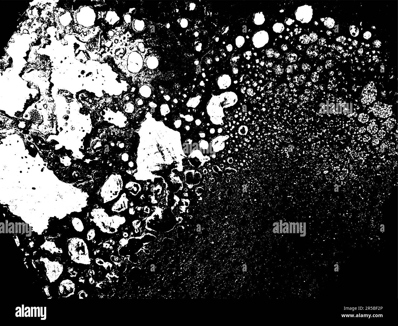 Rusty grunge texture. Aggressive damaged surface. Black white ...