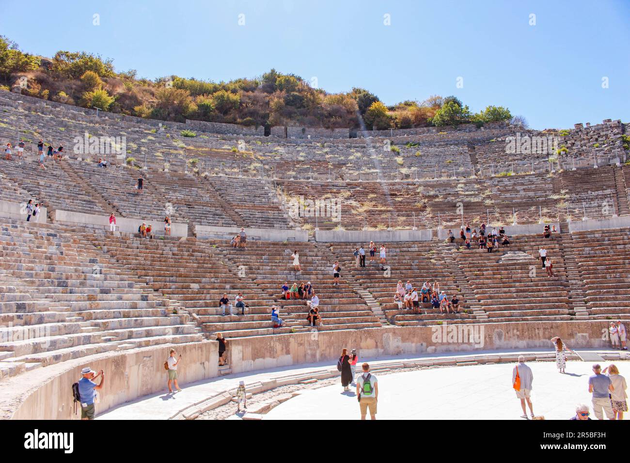 Ancient library of Celsus in Ephesus in Turkey. Ancient architectural ...