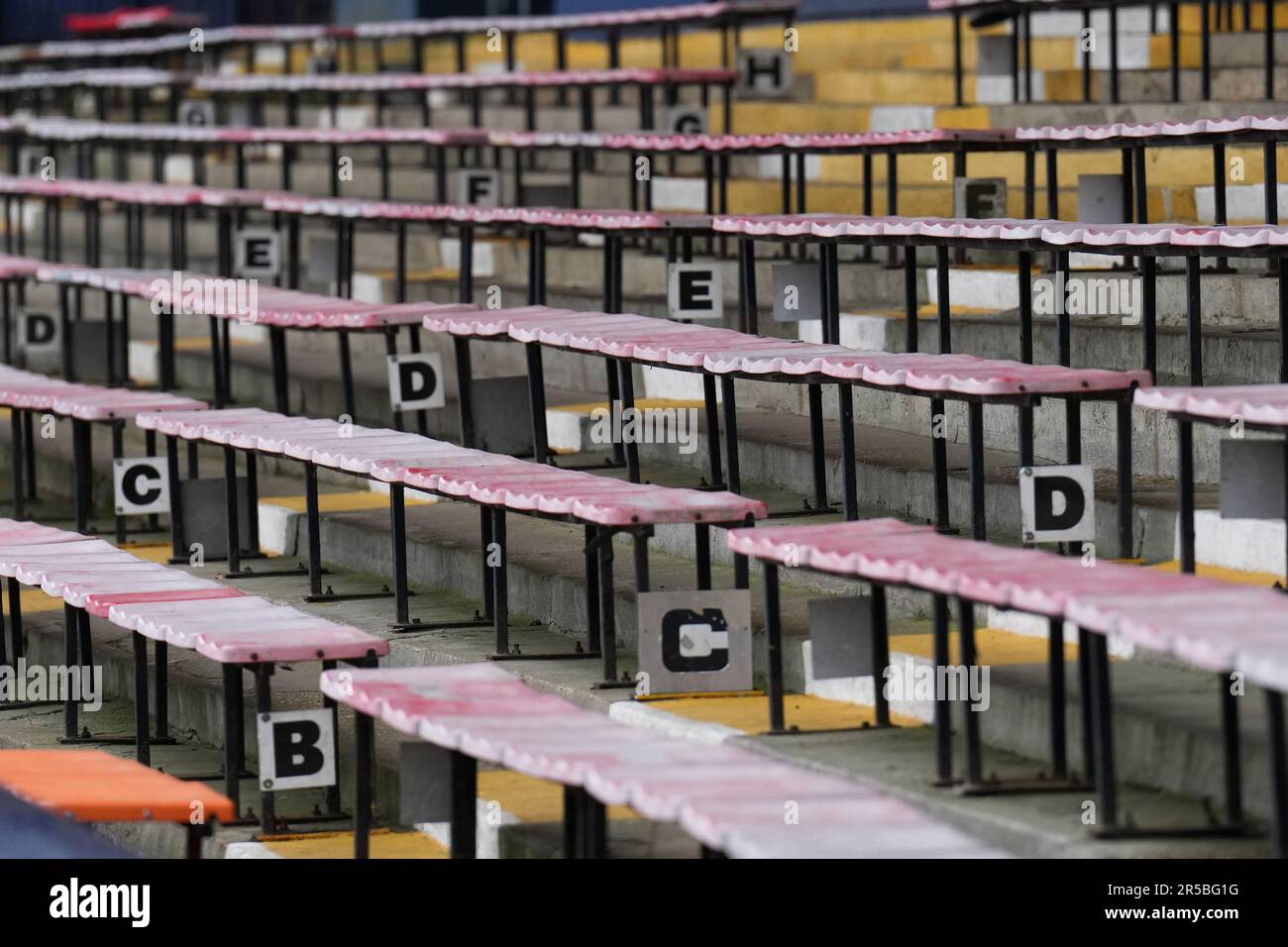Luton, UK. 29th May, 2023. General view of seating inside Kenilworth ...