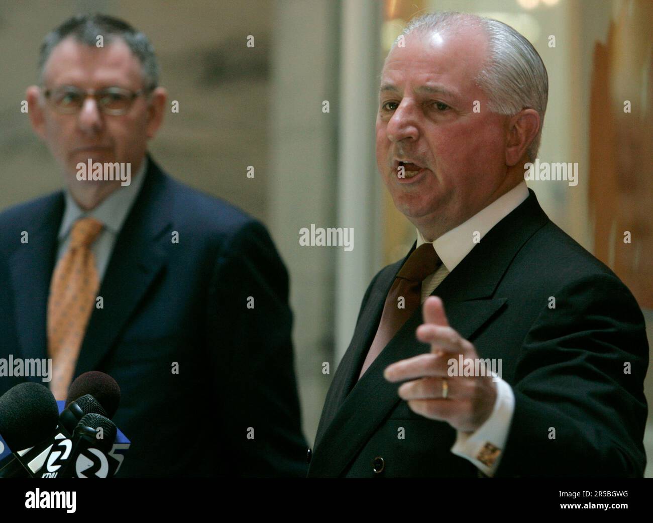 Clint Reilly (left) and his attorney Joseph Alioto announce a ...