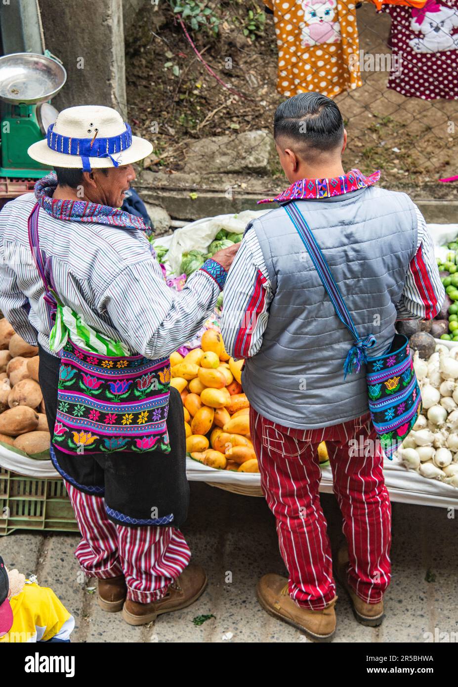Men in colorful traditional dress, Todos Santos Cuchumatán ...