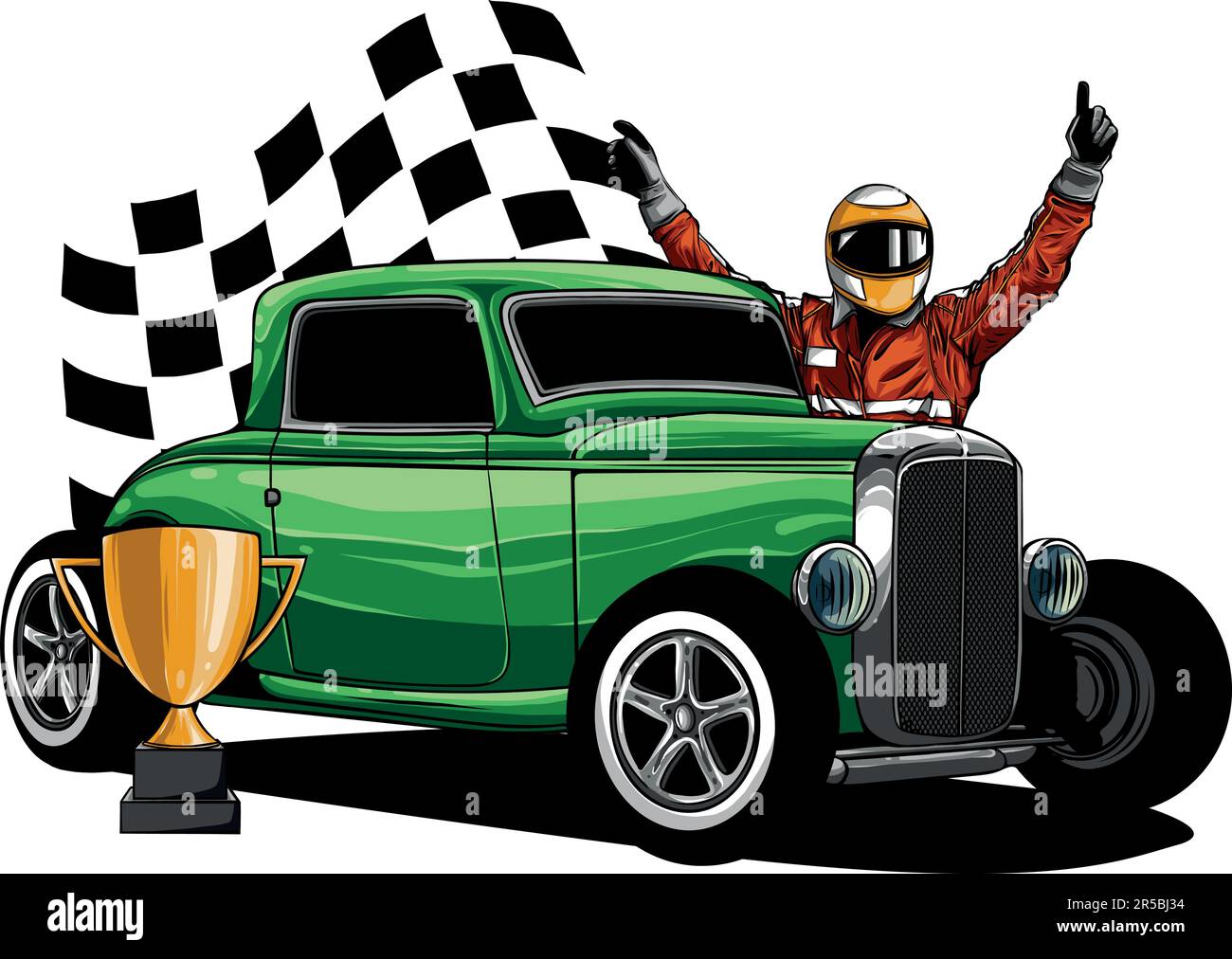 Racer driver man flag Stock Vector Images - Alamy