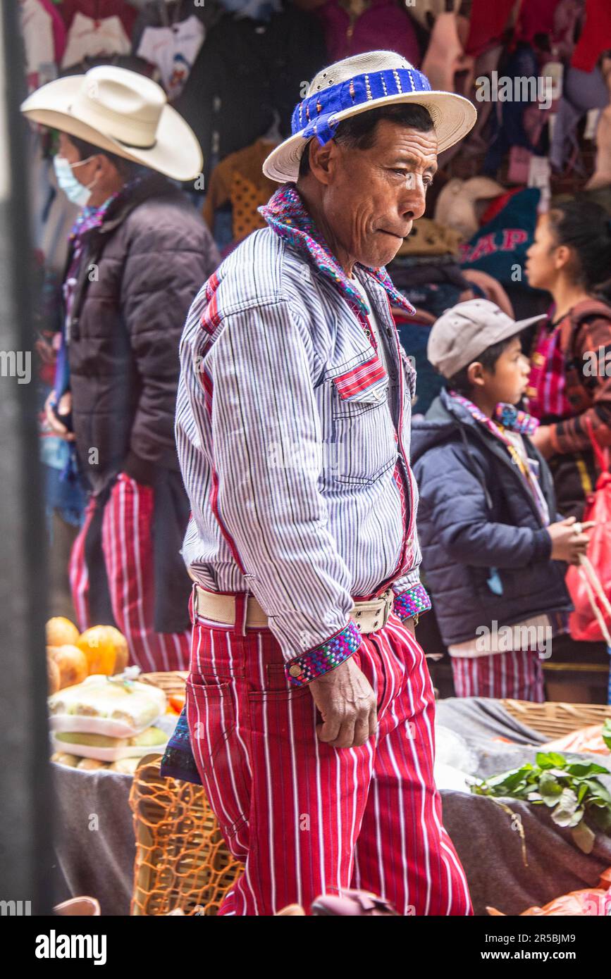 Men in colorful traditional dress, Todos Santos Cuchumatán ...